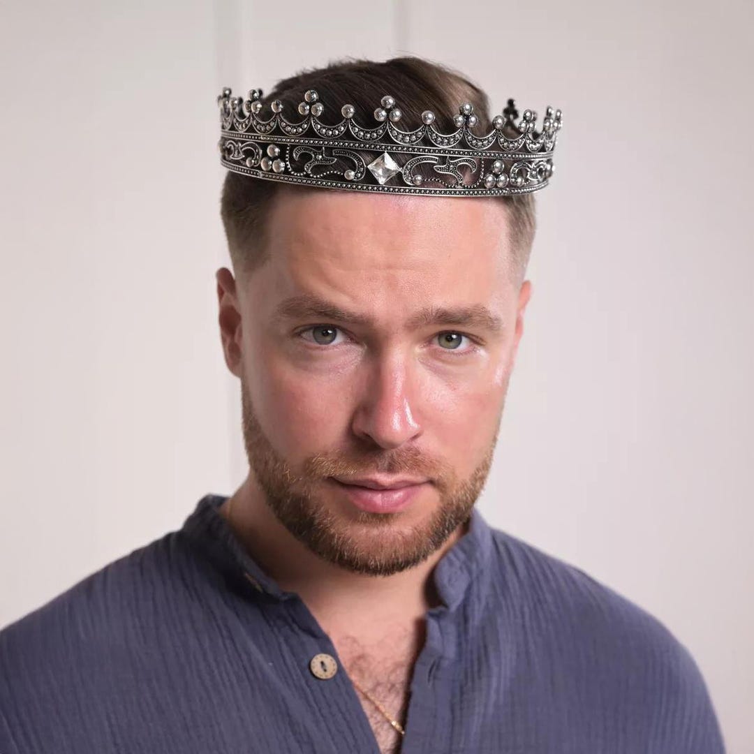 Crown for Men, Gothic Crown, King Crown, Black Crown, Silver Crown ...