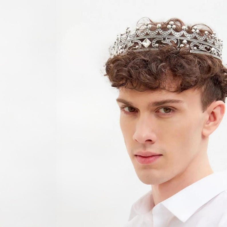 Crown for Men, Gothic Crown, King Crown, Black Crown, Silver Crown ...