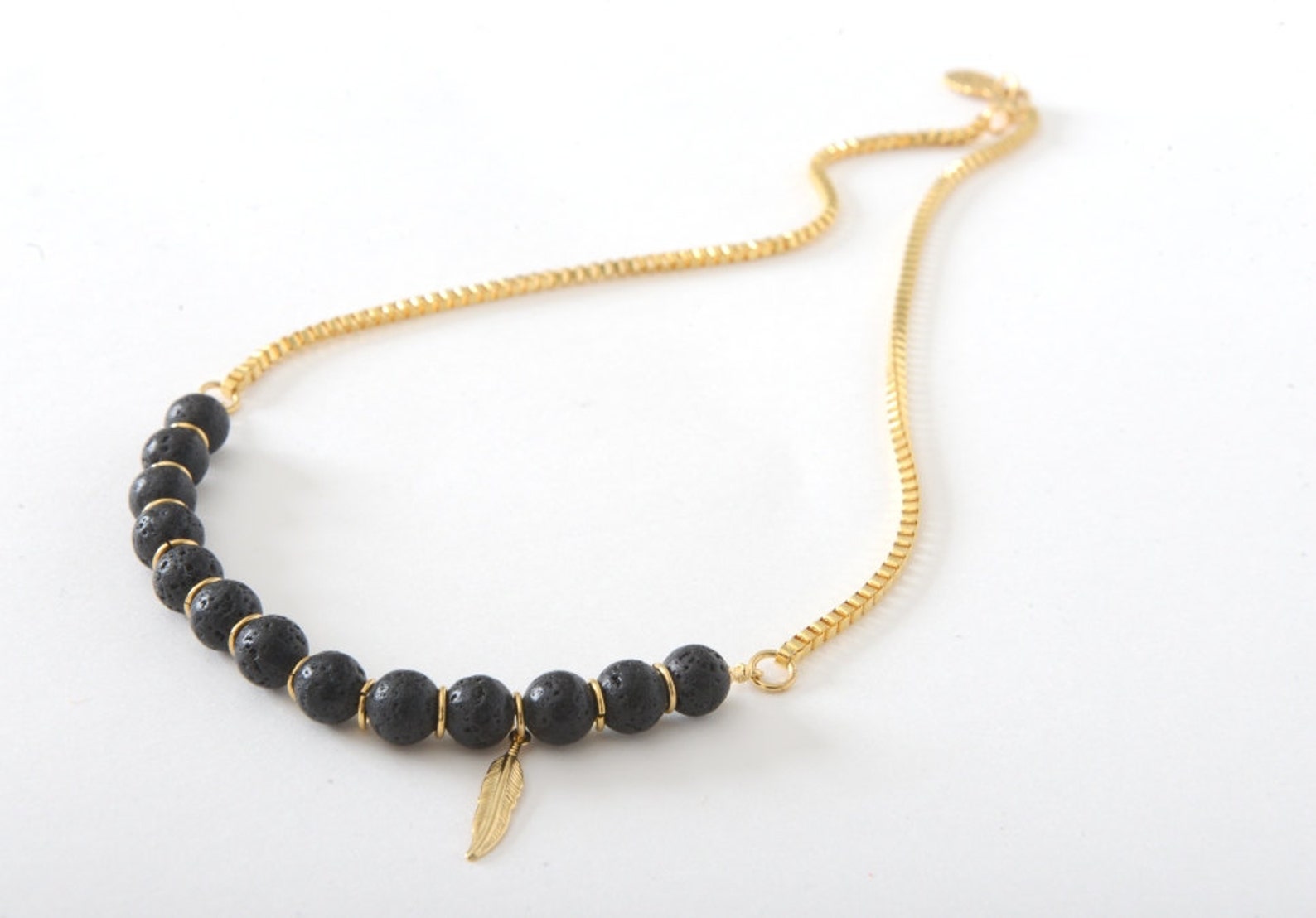 Black Lava Necklace Lava Stone Jewelry Statement Jewelry | Etsy