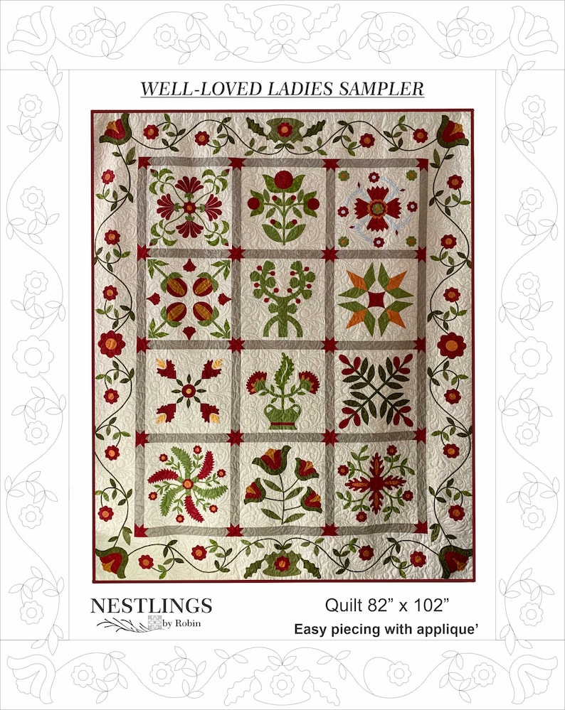 Well-loved Ladies Sampler Quilt Pattern PDF - Etsy