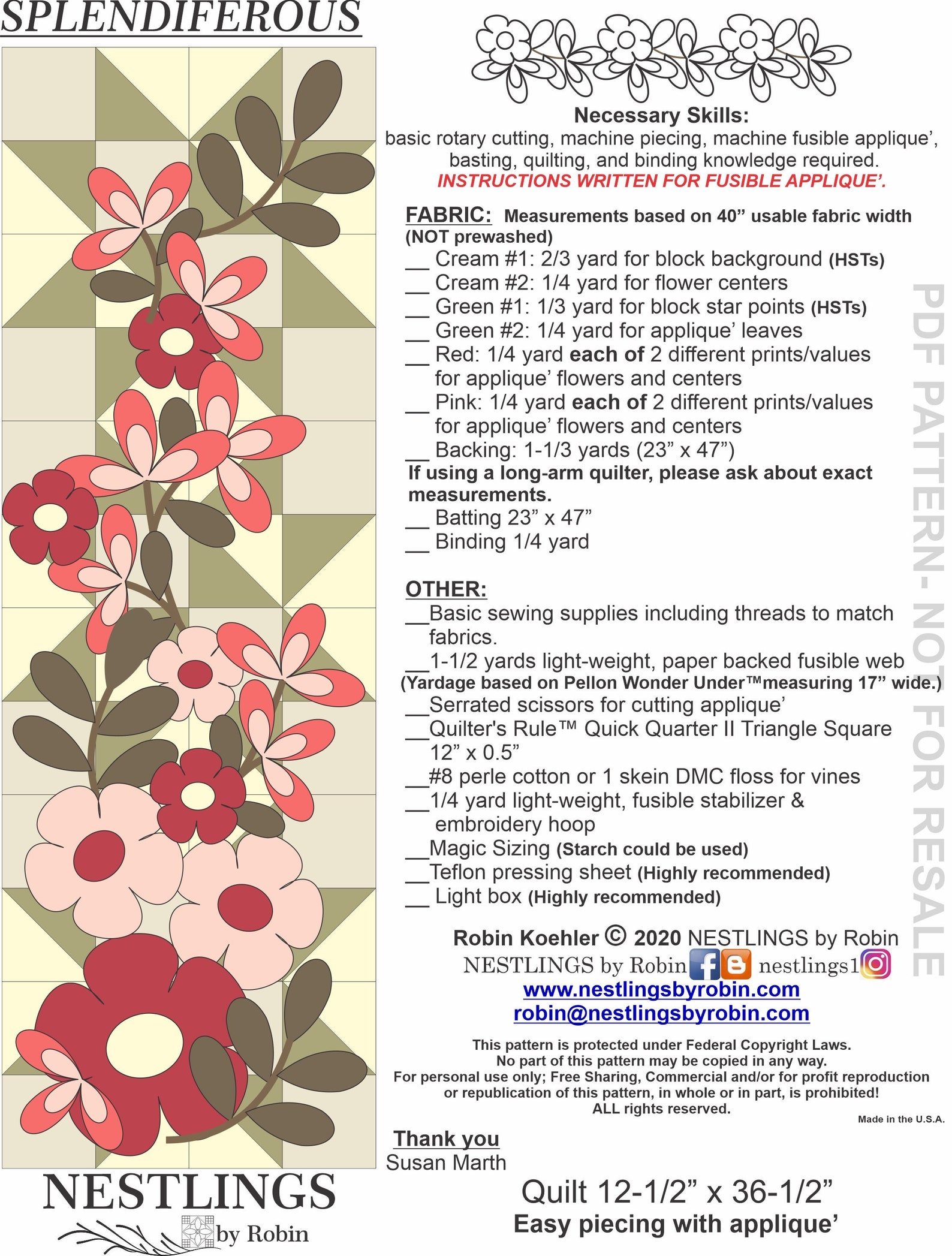Splendiferous PDF Quilt Pattern - Etsy