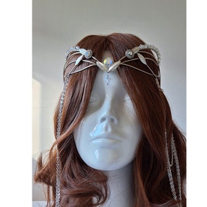 Tiara élfica, Tocado Nupcial, Corona élfica, Círculo élfico, Joyería ...