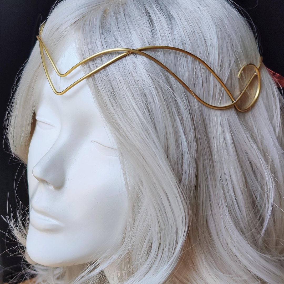 Handmade Brass Elven Tiara: Golden Wedding Jewelry - Etsy