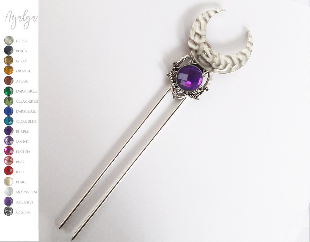 Moon Hair Pin Hair Sticks Magical Hair Stick Hair Pin - Etsy