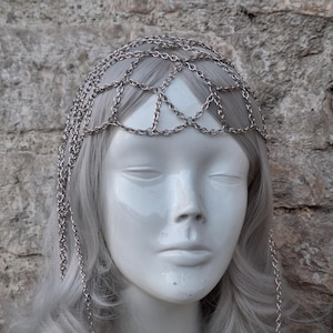 Chain Veil Headpiece, Bridal Hair Accessory With Delicate Chains ...