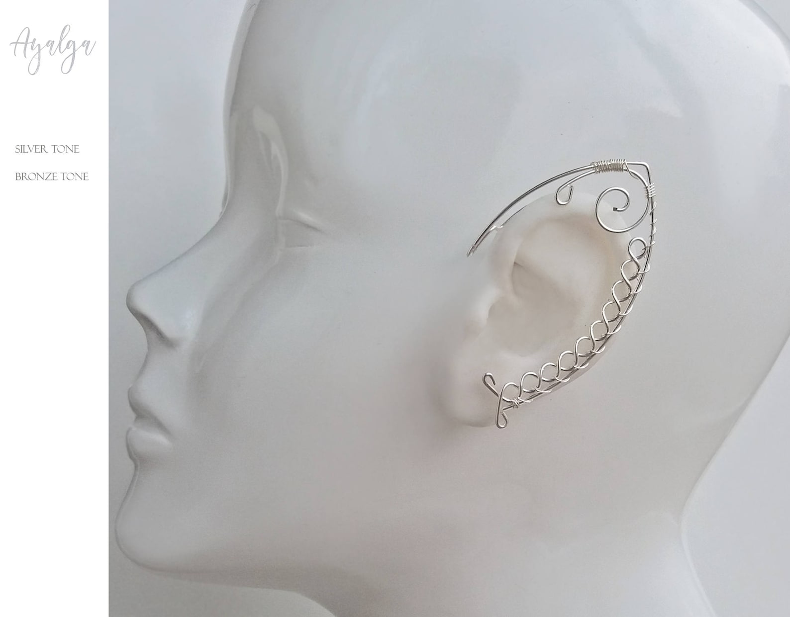 Elven Ear Ear Cuff Elvish Earrings Elf Ear Statement - Etsy