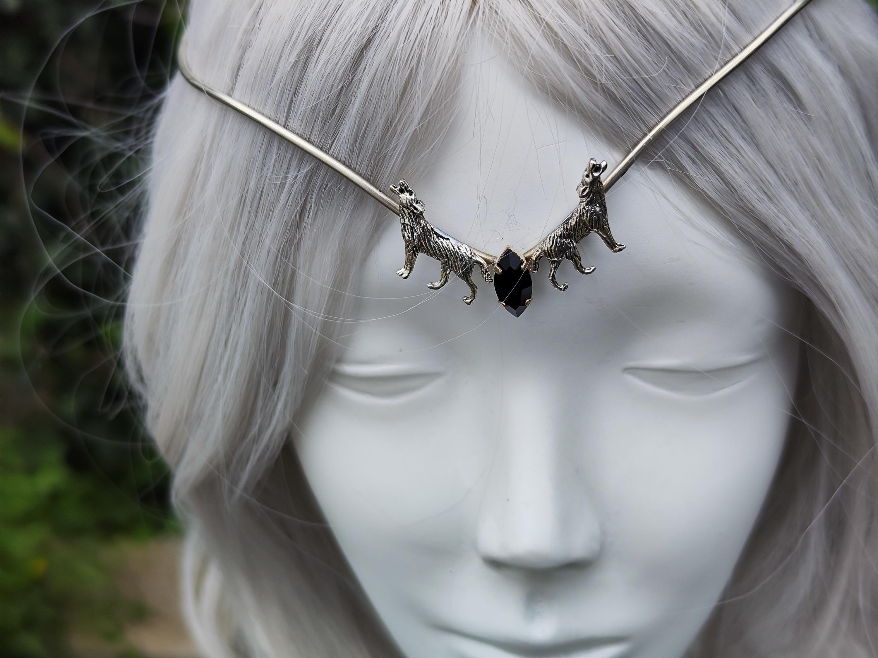 Elven Wolf Tiara – Swarovski Crystal Crown – Woodland Elf Headpiece ...