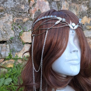 Tiara élfica, Tocado Nupcial, Corona élfica, Círculo élfico, Joyería ...