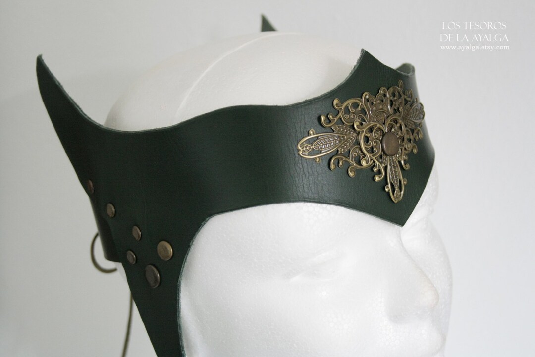 Leather Headpiece • Warrior Crown - Elf Crown- Statement Jewelry - Etsy