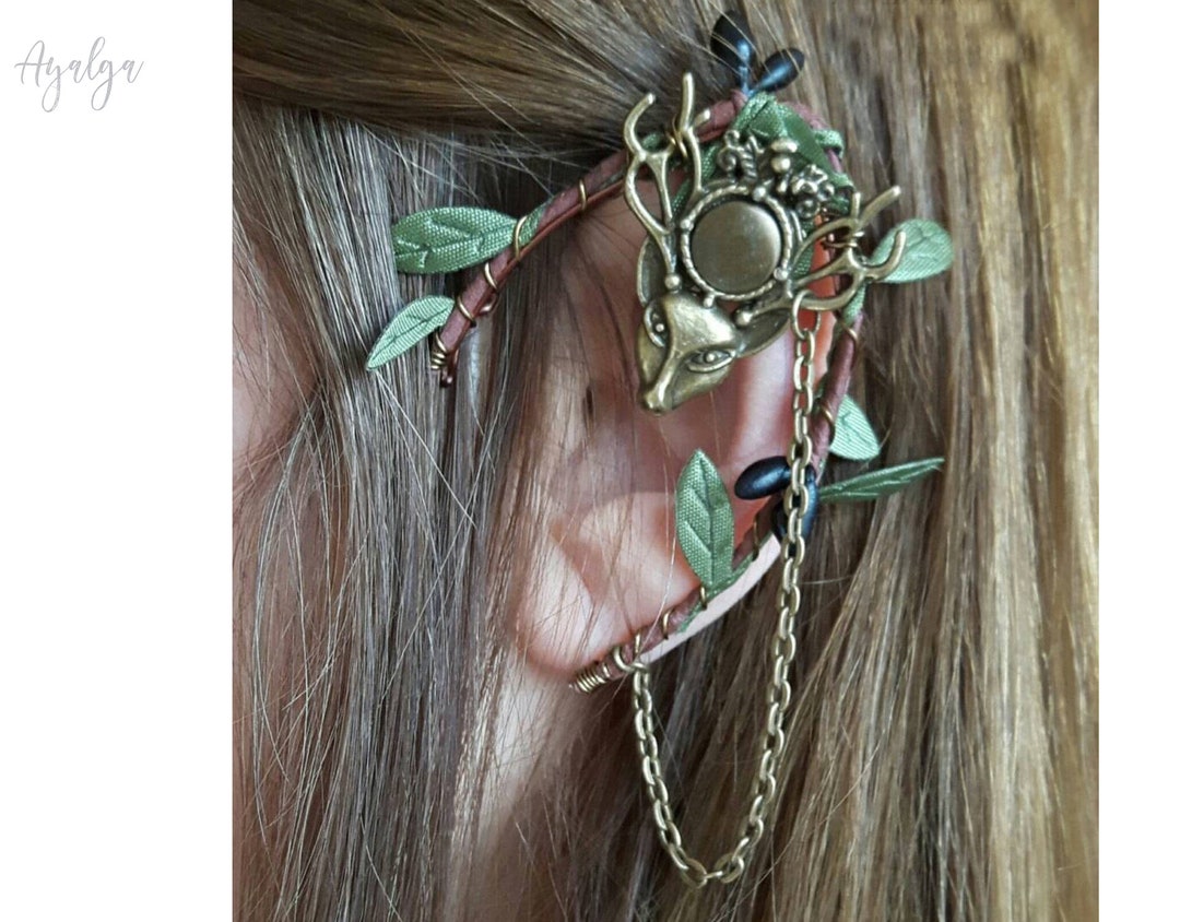 Elven Ear Ear Cuff Elvish Earrings Elf Ear Statement - Etsy