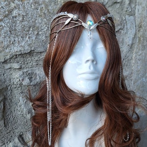 Tiara élfica, Tocado Nupcial, Corona élfica, Círculo élfico, Joyería ...