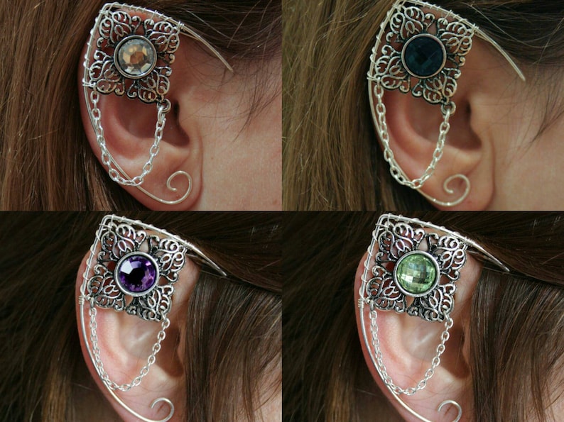 Elven ear cuffs ear cuff elf ears more than 10 colours | Etsy