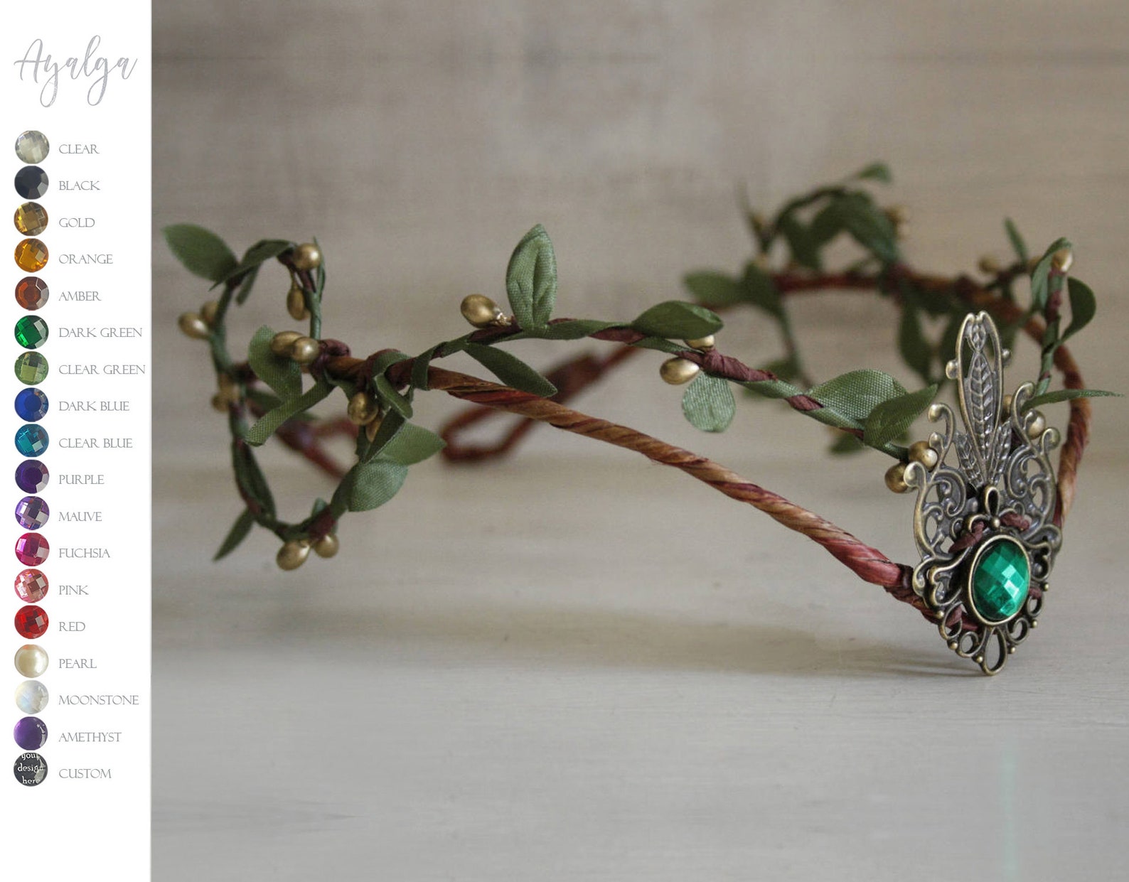 Woodland Elf Tiara Elven Headpiece Fairy Crown Elven - Etsy