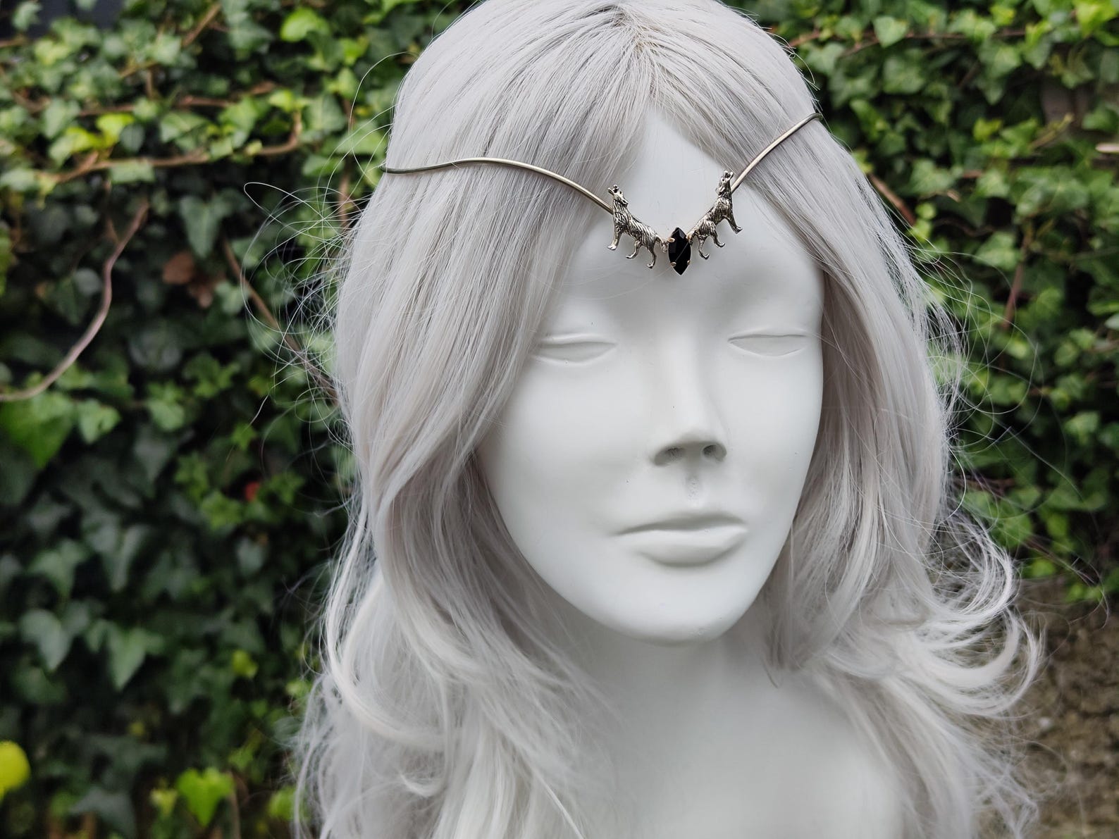 Elven Wolf Tiara – Swarovski Crystal Crown – Woodland Elf Headpiece ...