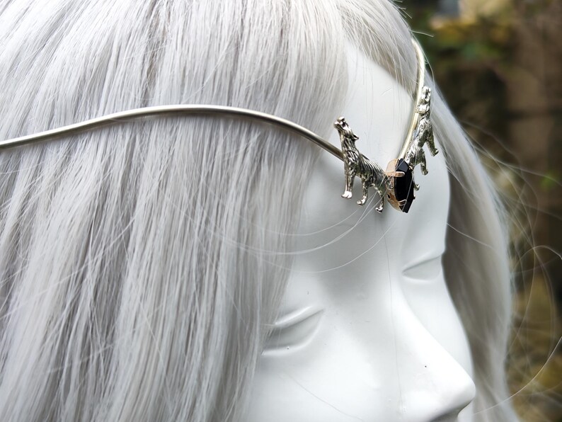 Elven Wolf Tiara – Swarovski Crystal Crown – Woodland Elf Headpiece ...