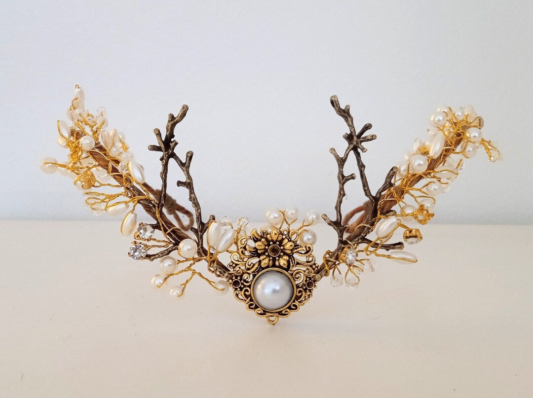 Woodland Elf Tiara Elven Headpiece Fairy Crown Circlet Crown Fairy ...