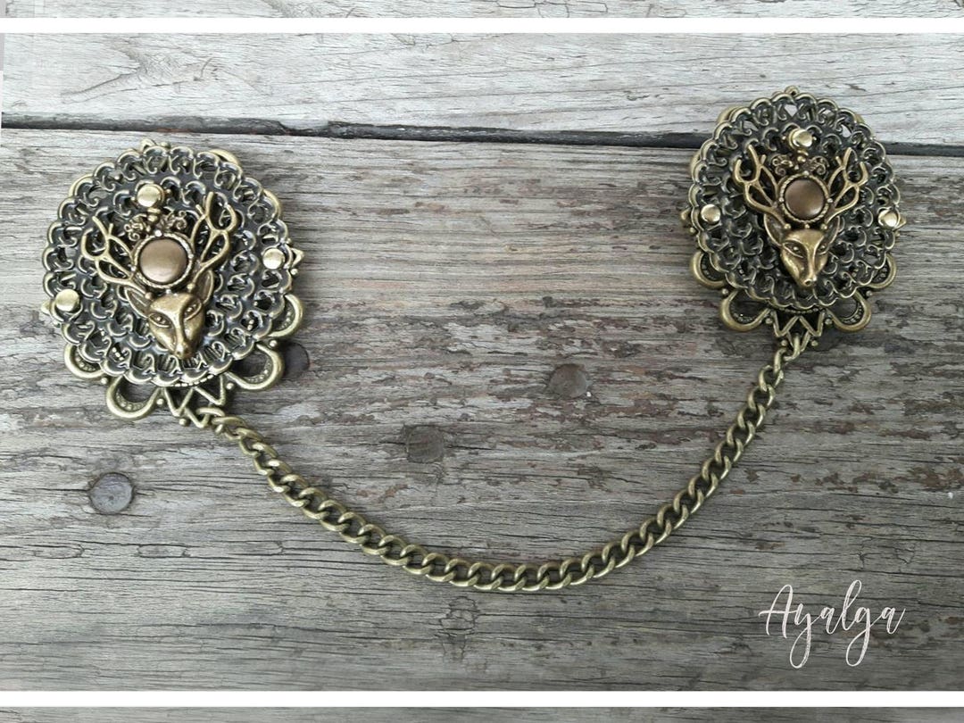 Bronze Tone Cloak Clasp Brooch – Medieval Viking Jewelry - Etsy