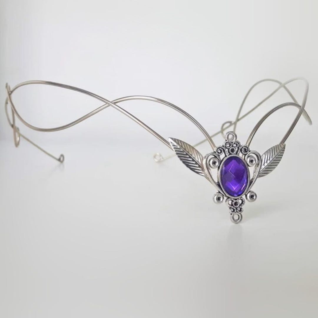 Elvish Tiara . Elven Silver Leaves Crown - Etsy