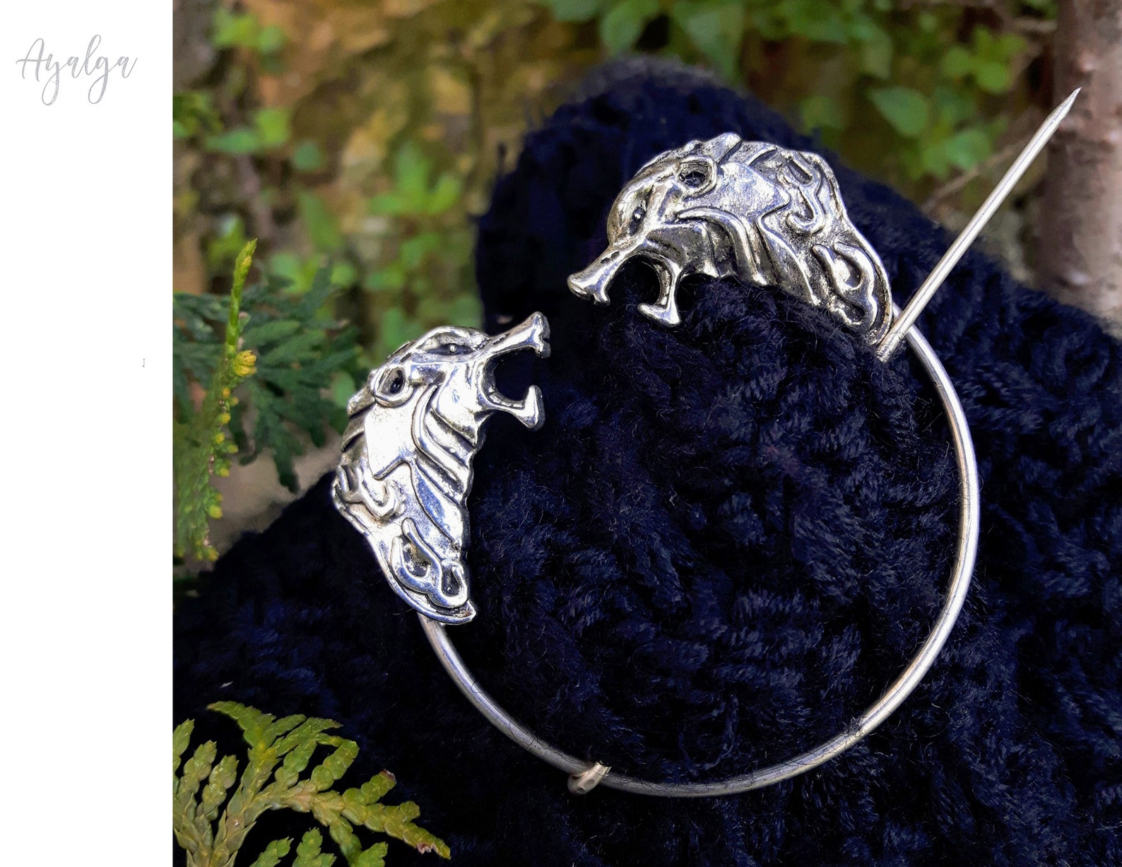 Cloak Brooch Wolf Clasp Cloak pennanular Brooch Fibula - Etsy