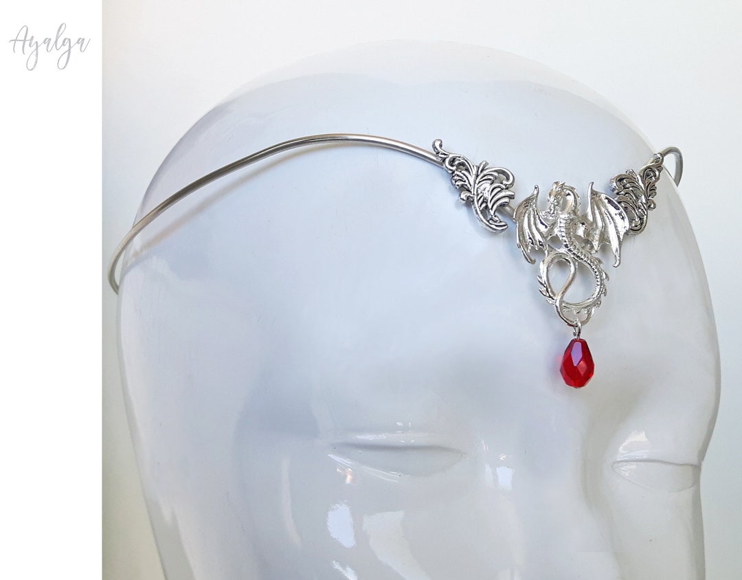 Elven Dragon Wedding Crown: Silver Filigree Tiara - Etsy