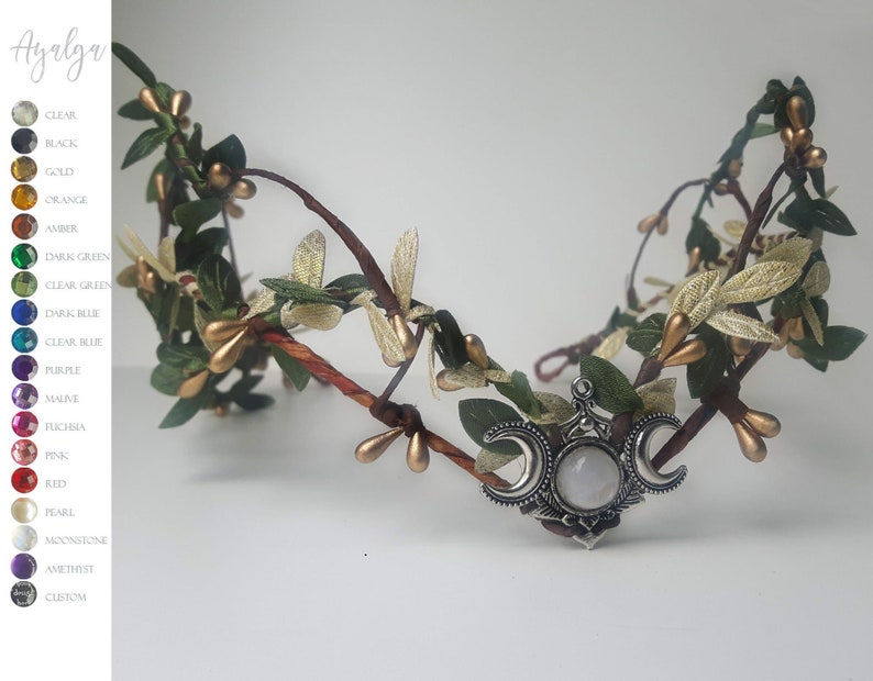 Triple Moon Tiara Goddess Tiara Goddess Crown Festival Etsy