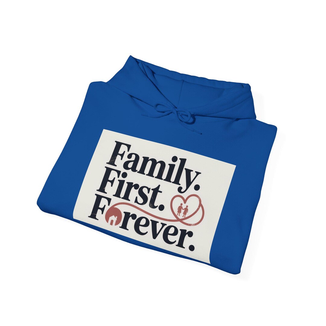 Family First Forever Hoodie, Matching Family Outfit, Cotton Polyester ...