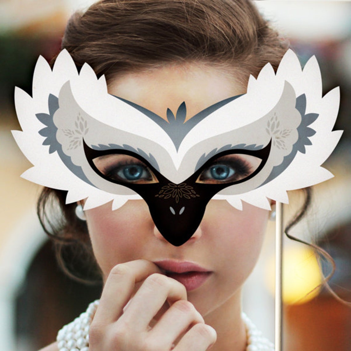 DIY Printable White Trumpeter Swan Mask - Halloween, Birthdays ...