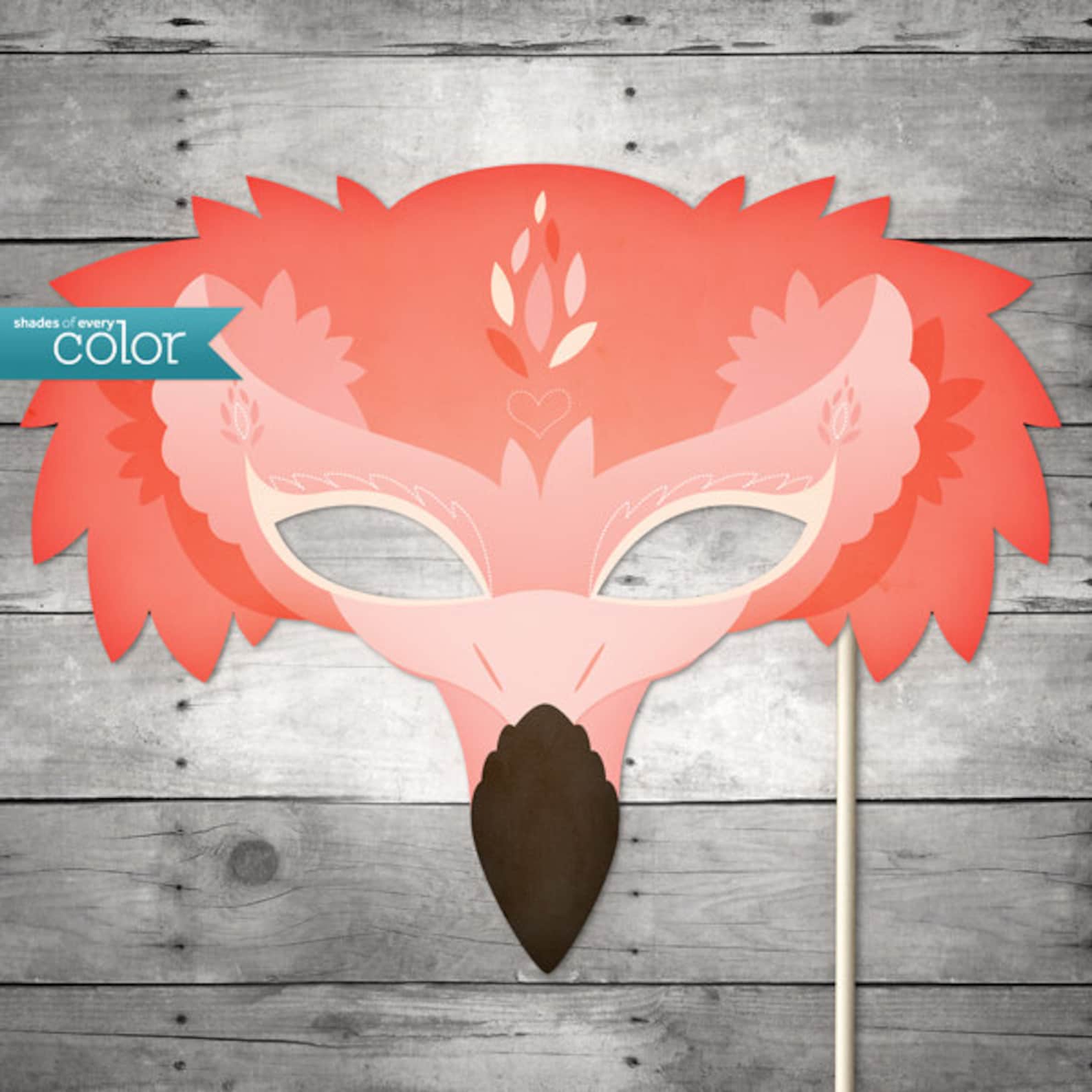 DIY Printable Flamingo Mask Mardi Gras Birthdays | Etsy