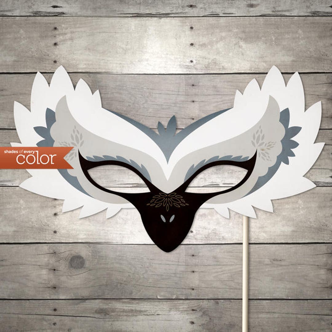 DIY Printable White Trumpeter Swan Mask - Halloween, Birthdays ...