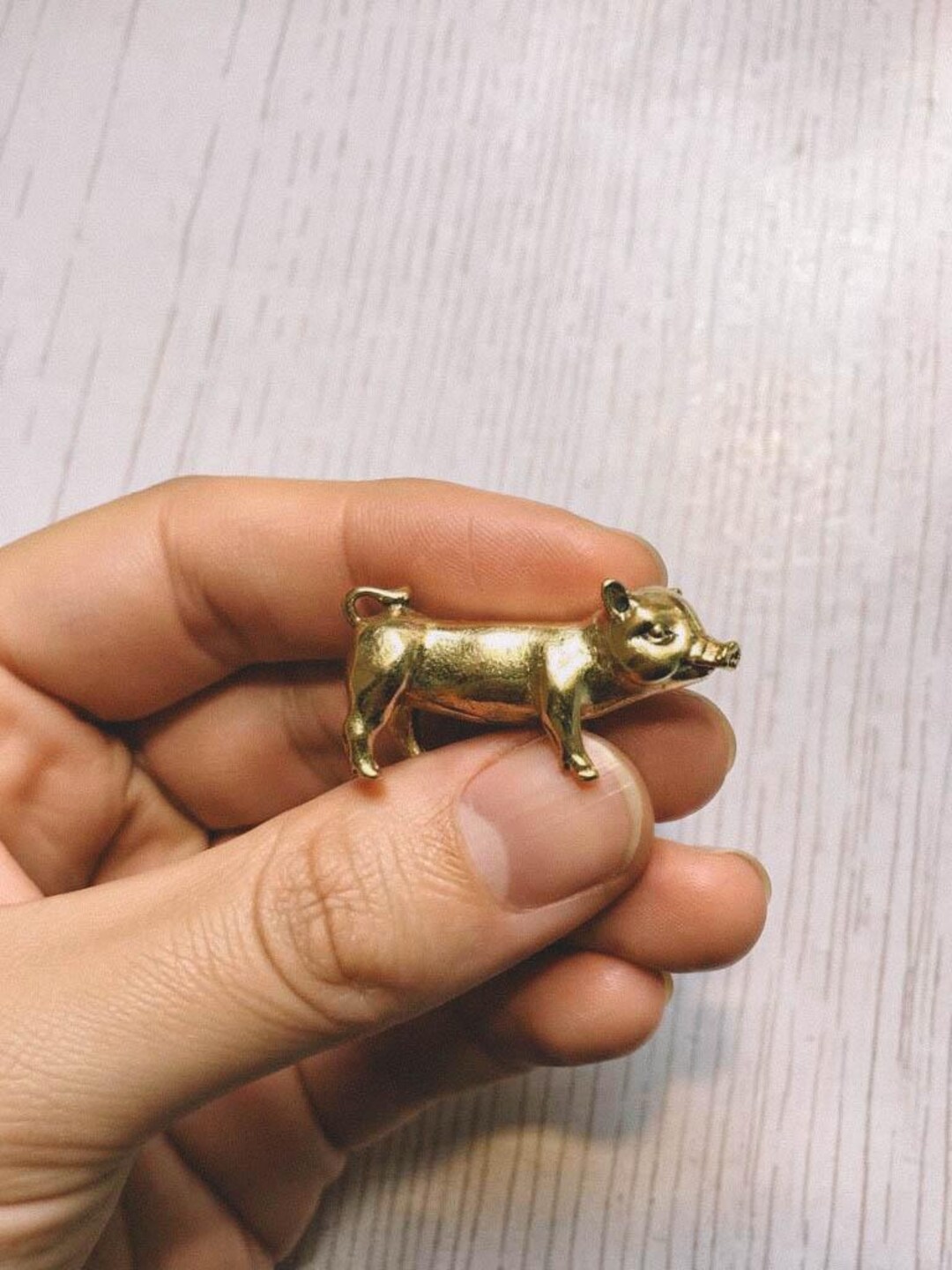 Copper Pig Figurine, Small Metal Pig Decor, Unique Animal Pig Ornament ...