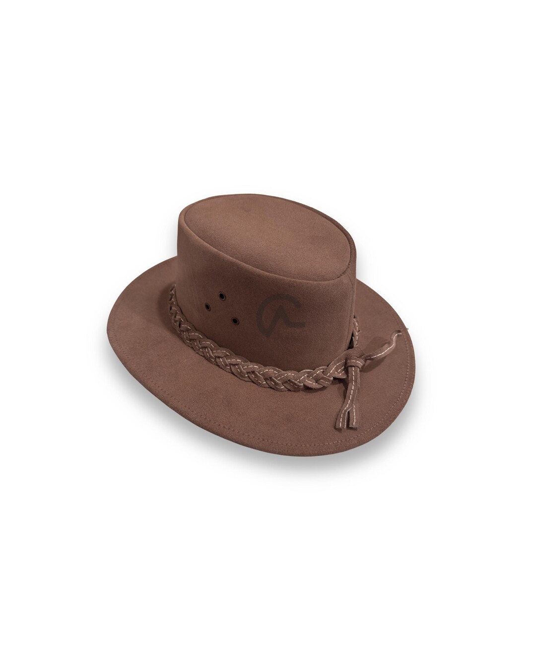 Vintage Leather Cowboy Hat – Rustic Outback Hat for Men – Western ...