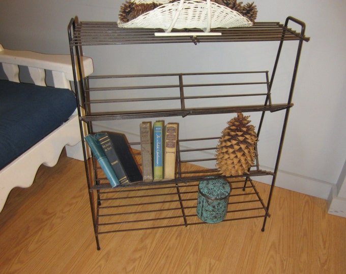 Mid Century Black Wire Bookshelf / Wire Stand / 1950s - Etsy