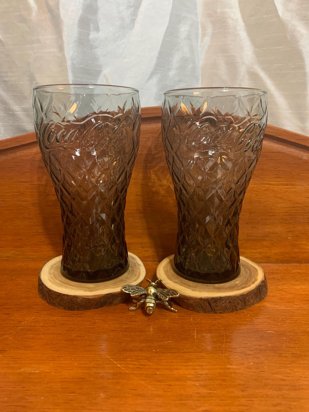 Vintage Coca Cola Glass. Smoke Color. Set of 2. Good Condition - Etsy