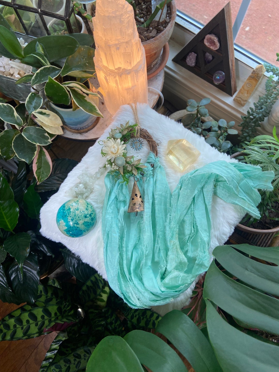 Litha, Goddess Bells, Blessing Bells, Witch Bells, Roses, Dried Florals ...