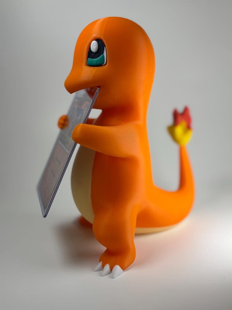 Charmander Card Display Stand Top Holder for Orange Fire Lizard Pokémon ...