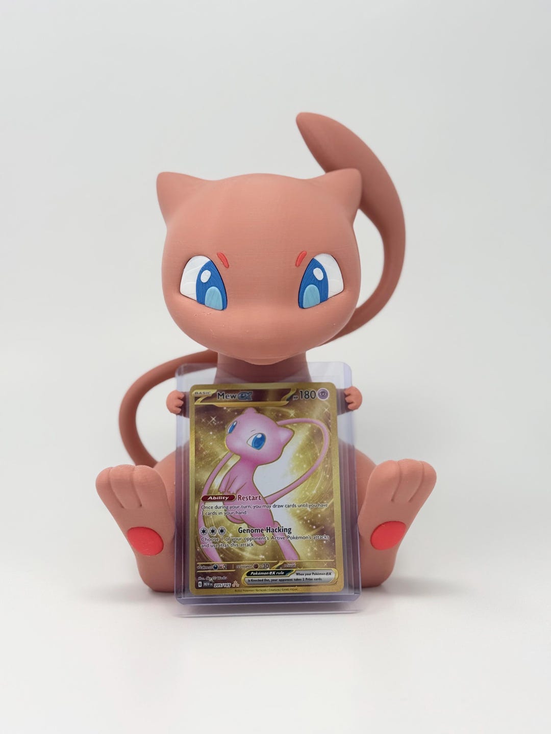 Mew Pokémon Card Display Stand Toploader Plastic Sleeved Card Included ...