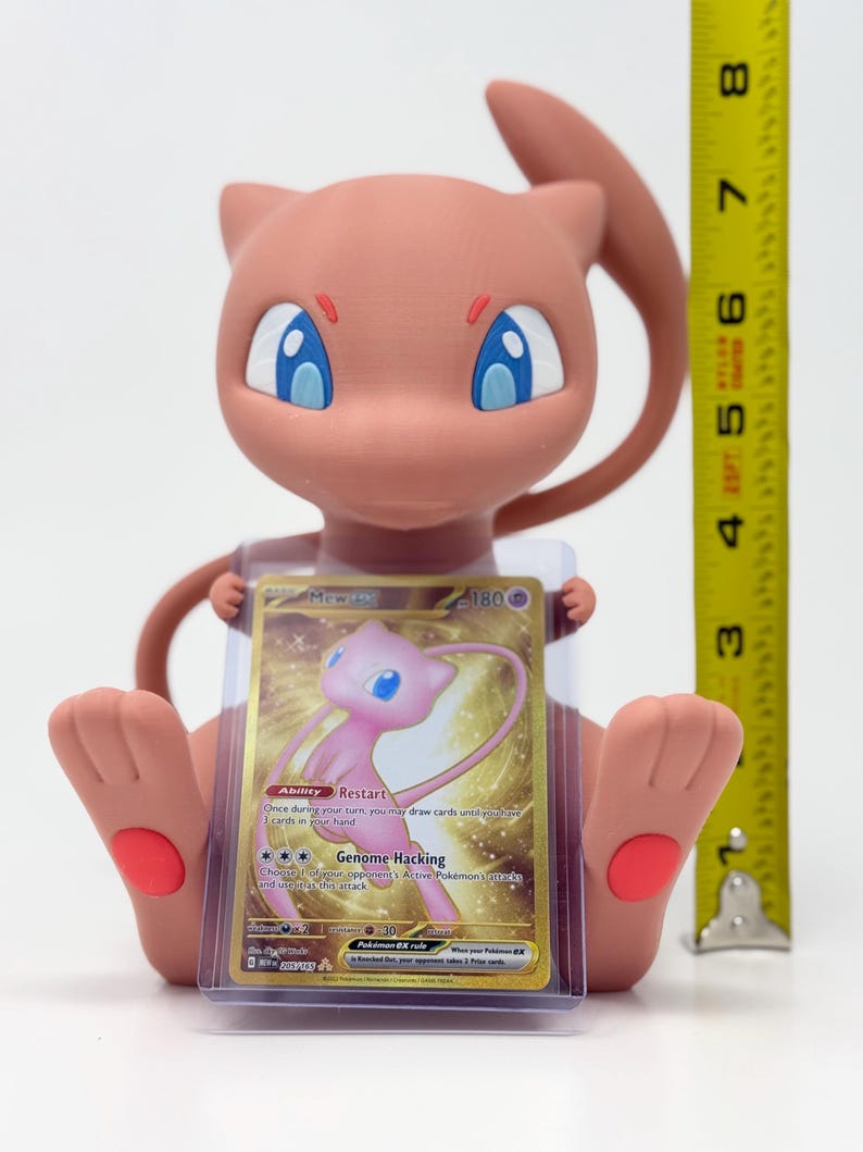 Mew Pokémon Card Display Stand Toploader Plastic Sleeved Card Included ...