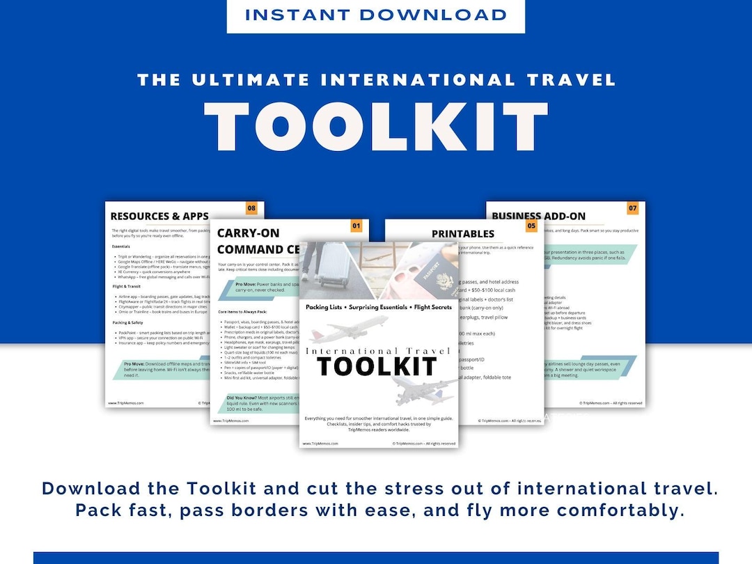 International Travel Toolkit: Packing Lists, Flight Secrets, Checklists ...