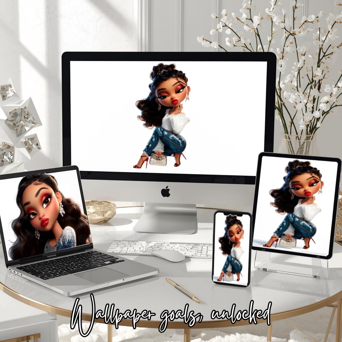 Chic Vibes Live Wallpaper Set | MP4 Animation + Static Backgrounds ...