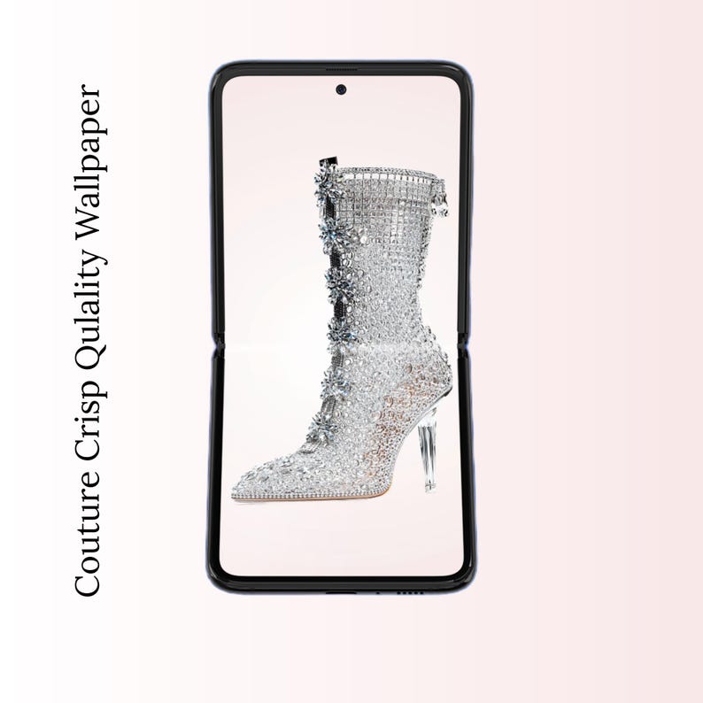 Crystal Stiletto Boot Z Flip Wallpaper | Glam Phone Cover (digital ...