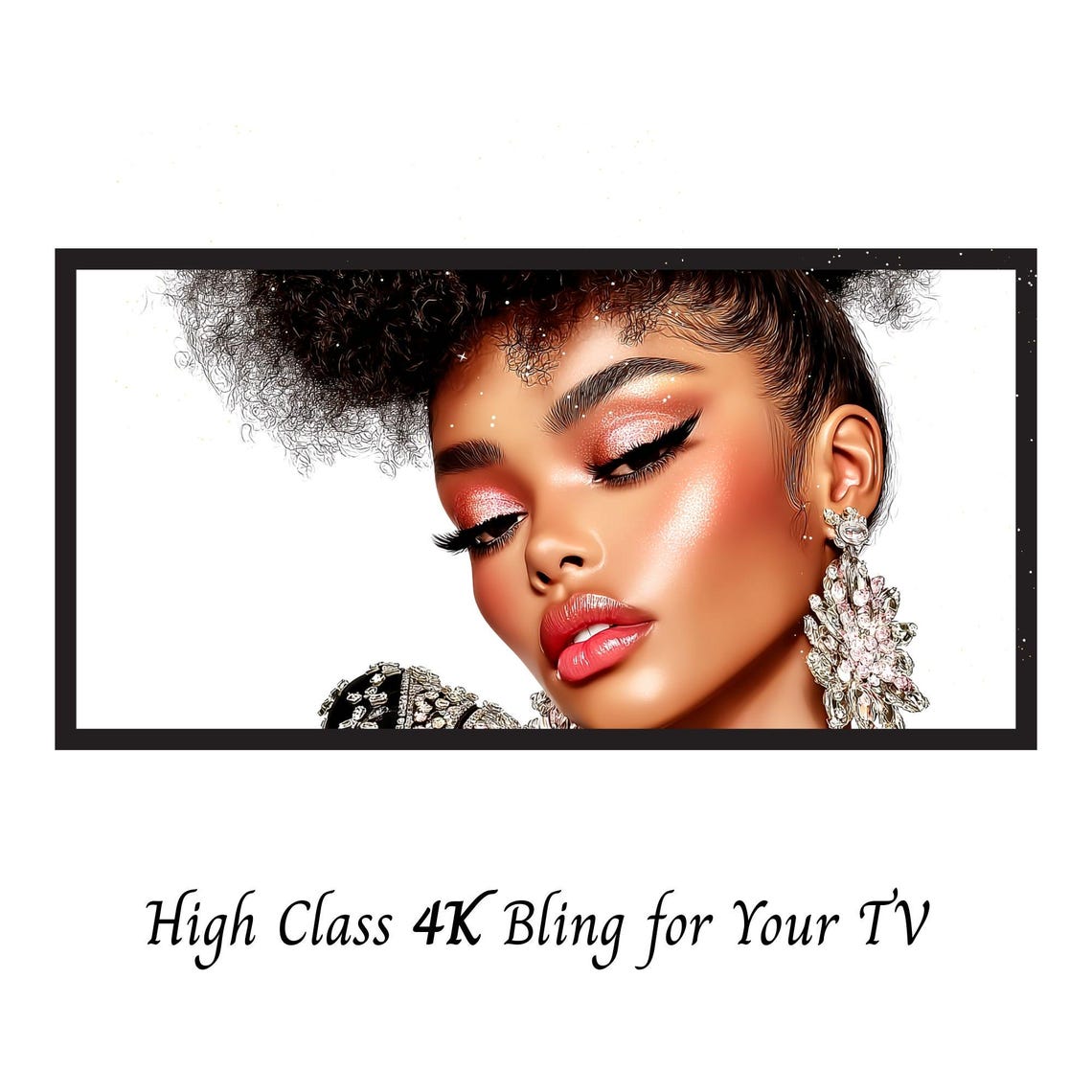 Luxury Sparkle Portrait | 4K Motion Glam for Samsung Frame TV (set of 4 ...
