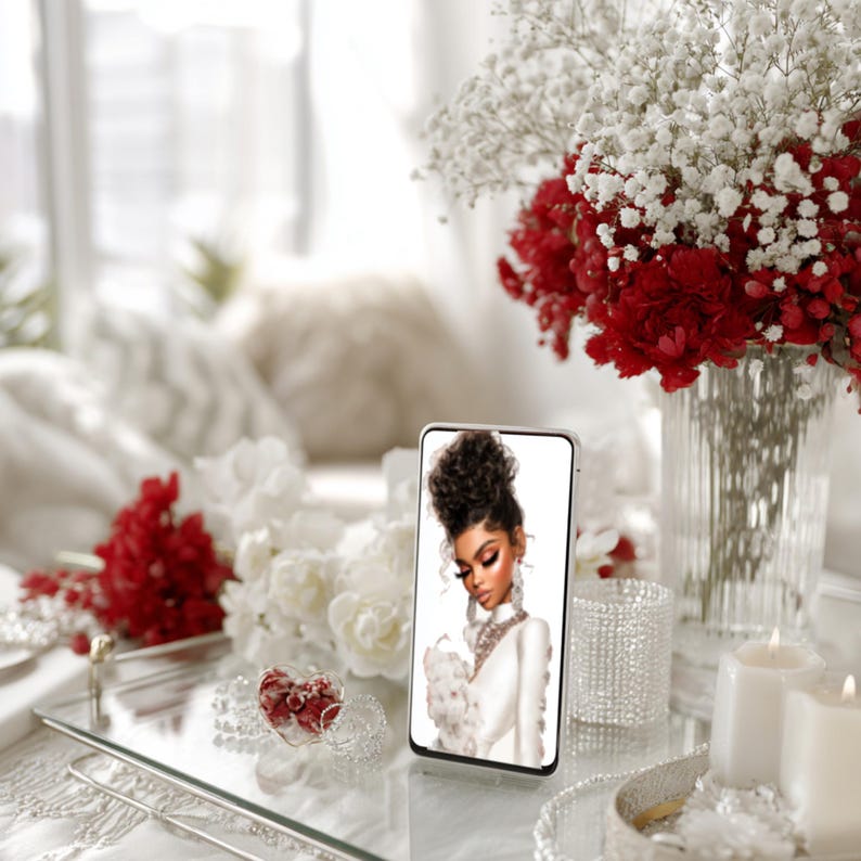 Rosanova Valentine | Aesthetic Pink Valentine Phone Wallpaper - Etsy