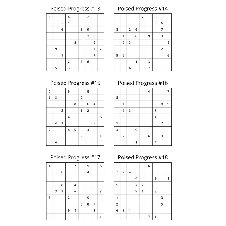 Elegant Printable & Digital Sudoku Puzzle Book | 1050+ Easy Puzzles ...