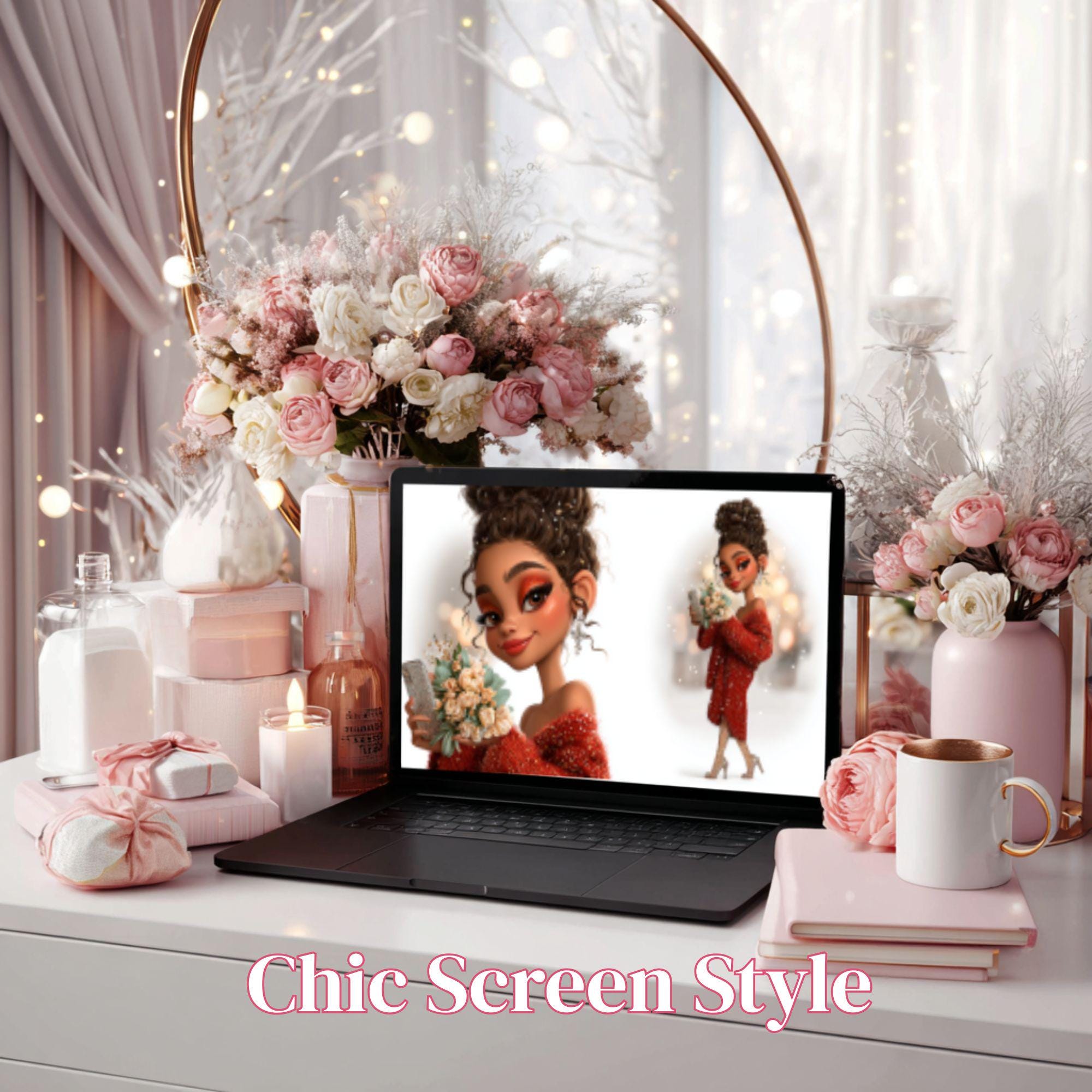Bold Beauty Glam Girl Wallpapers | 10 Digital Backgrounds for PC & Mac ...
