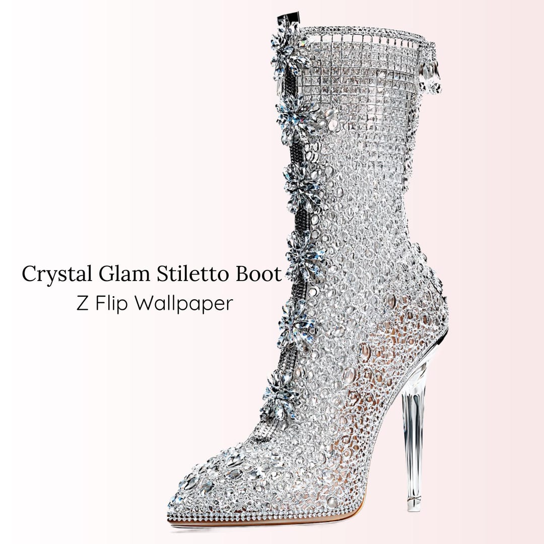 Crystal Stiletto Boot Z Flip Wallpaper | Glam Phone Cover (digital ...