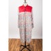 India Gauze Dress / Vintage Indian Cotton Sheer Floral With Metallic ...