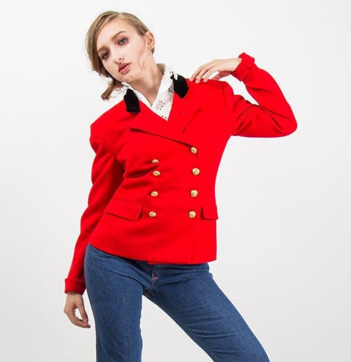 Vintage Ralph Lauren / 1970s Red Wool Equestrian Riding Jacket - Etsy