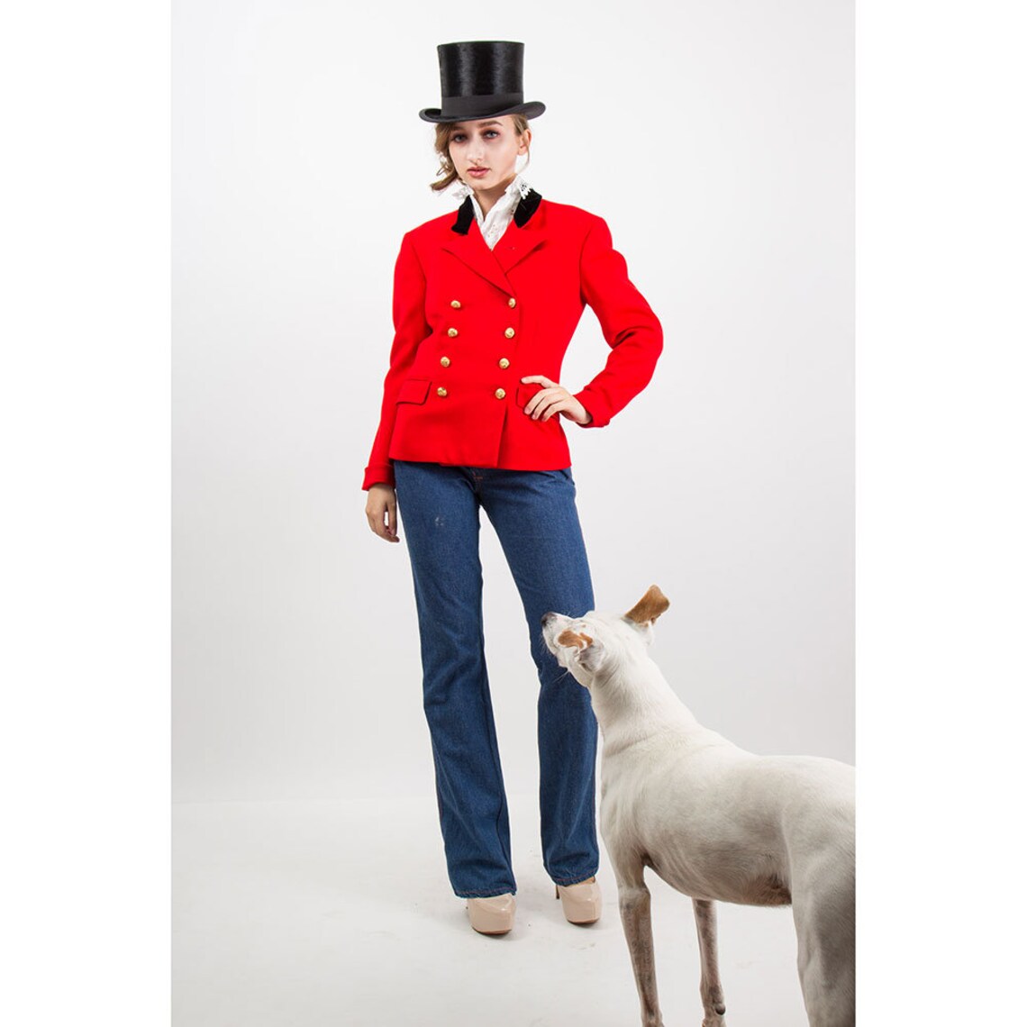 Vintage Ralph Lauren / 1970s Red Wool Equestrian Riding Jacket - Etsy