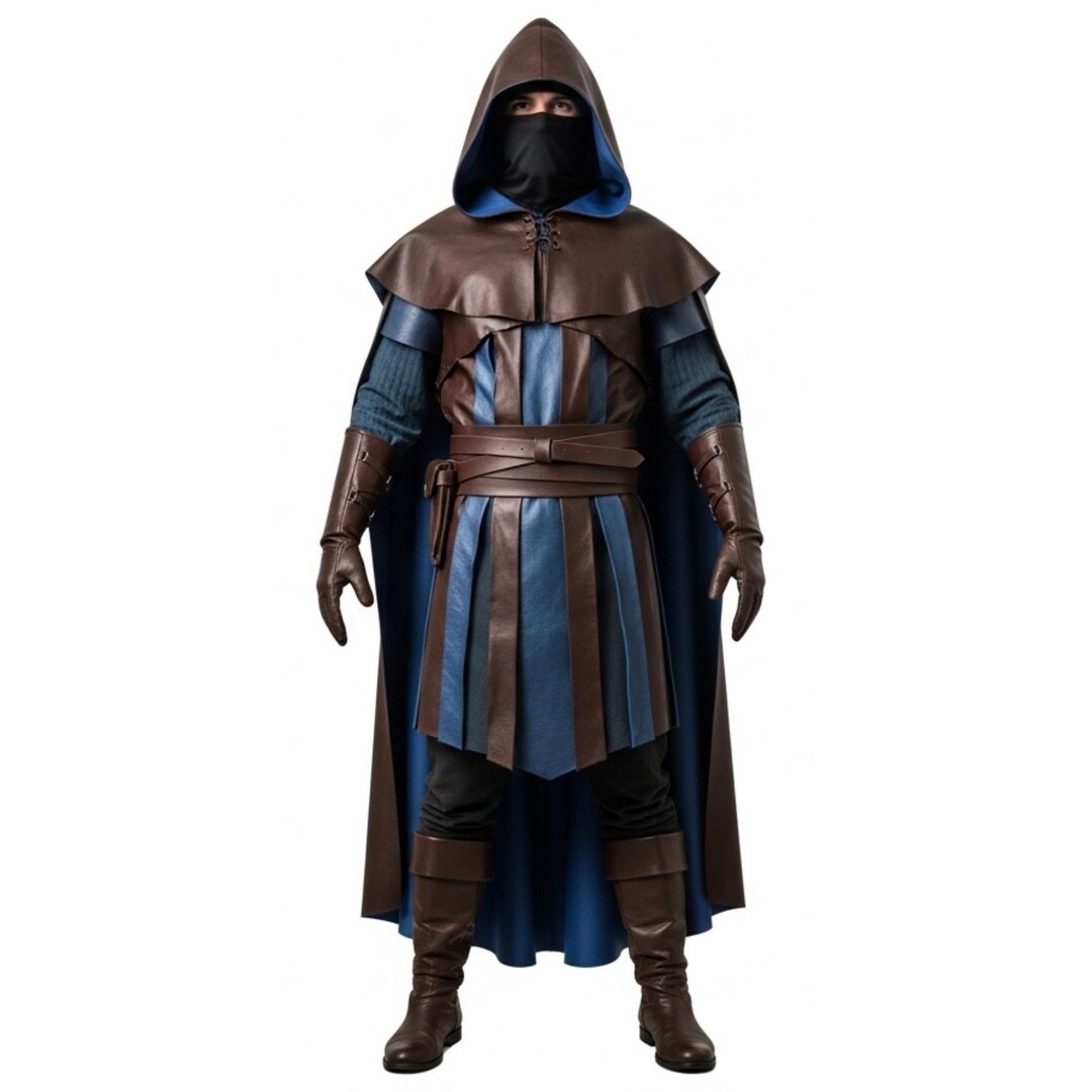 Dark Fantasy Costume | Medieval Assassin Robe | Hooded Rogue Cloak ...