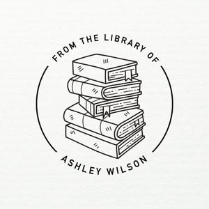 Book Stamp, Book Stacks Stamp, Custom Ex Libris Stamp, Personalized ...